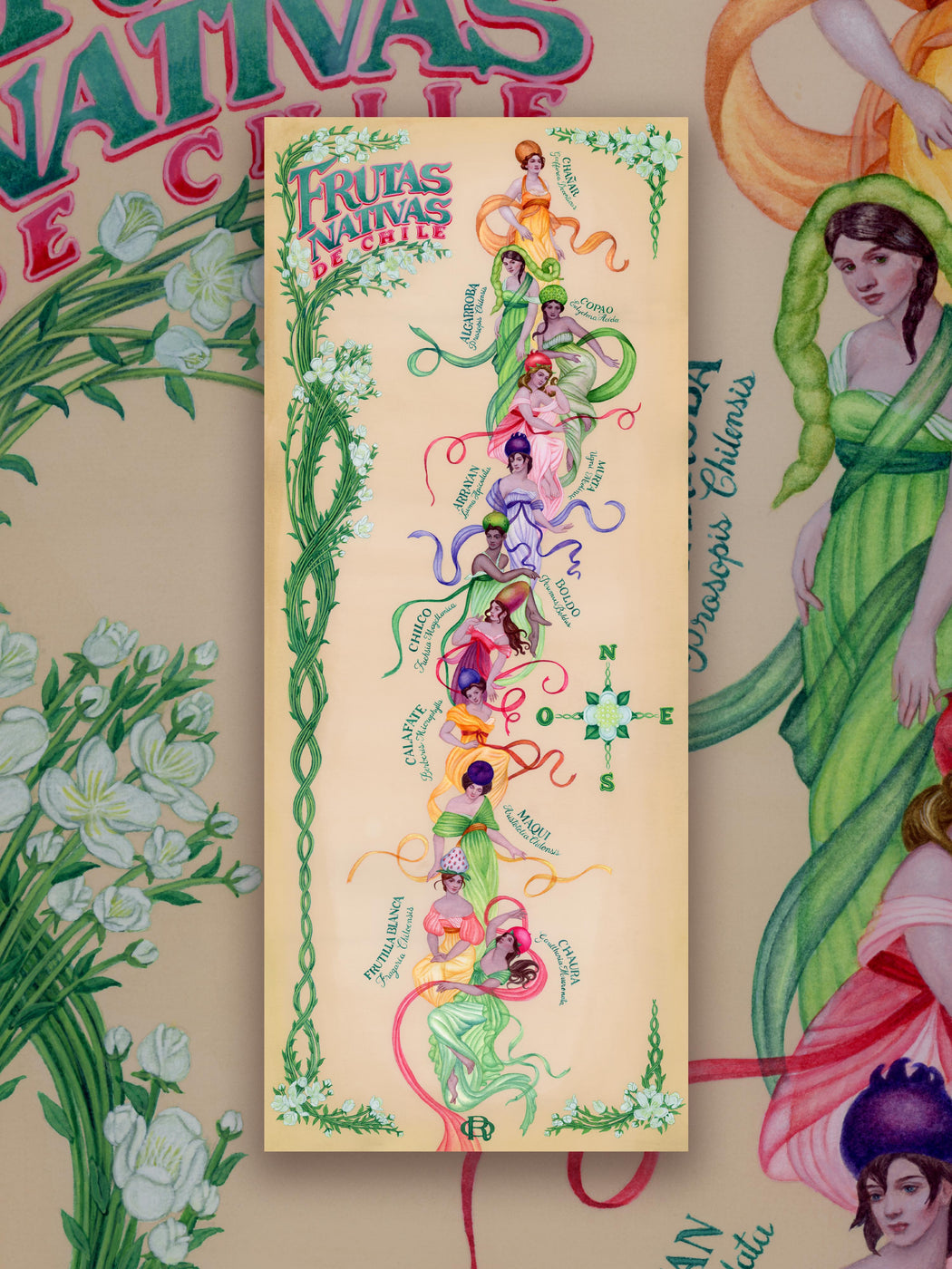 Mapa de las Frutas Nativas de Chile - Lámina — Mappin