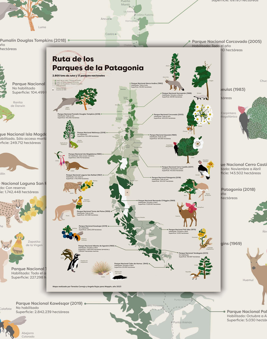 Mapas de Chile: Ilustrados — Mappin