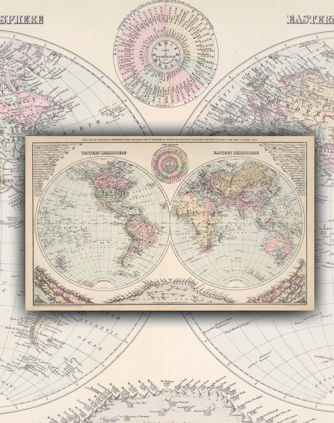 Mapa del Mundo 1879 - Lámina — Mappin