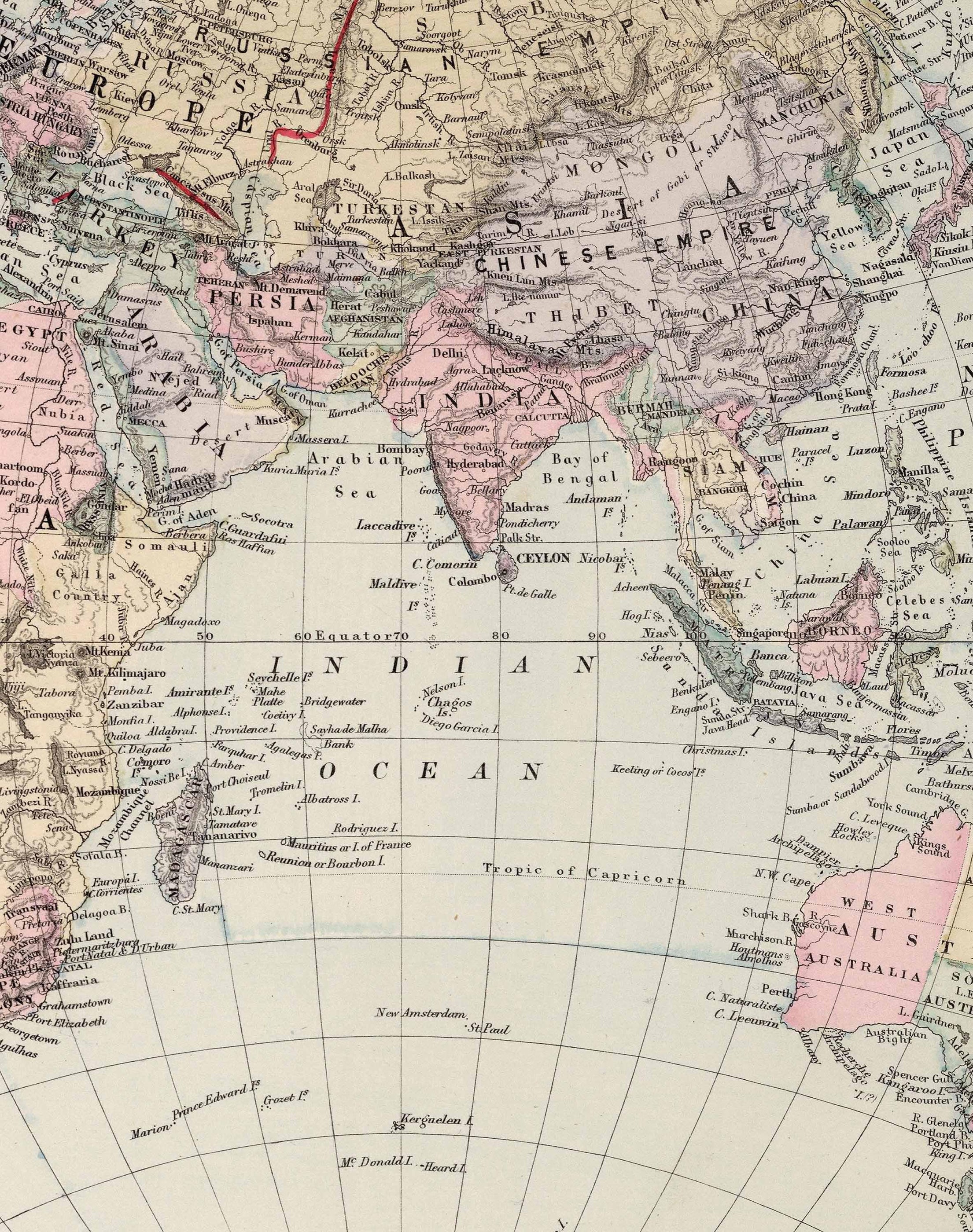 Mapa del Mundo 1879 - Lámina — Mappin