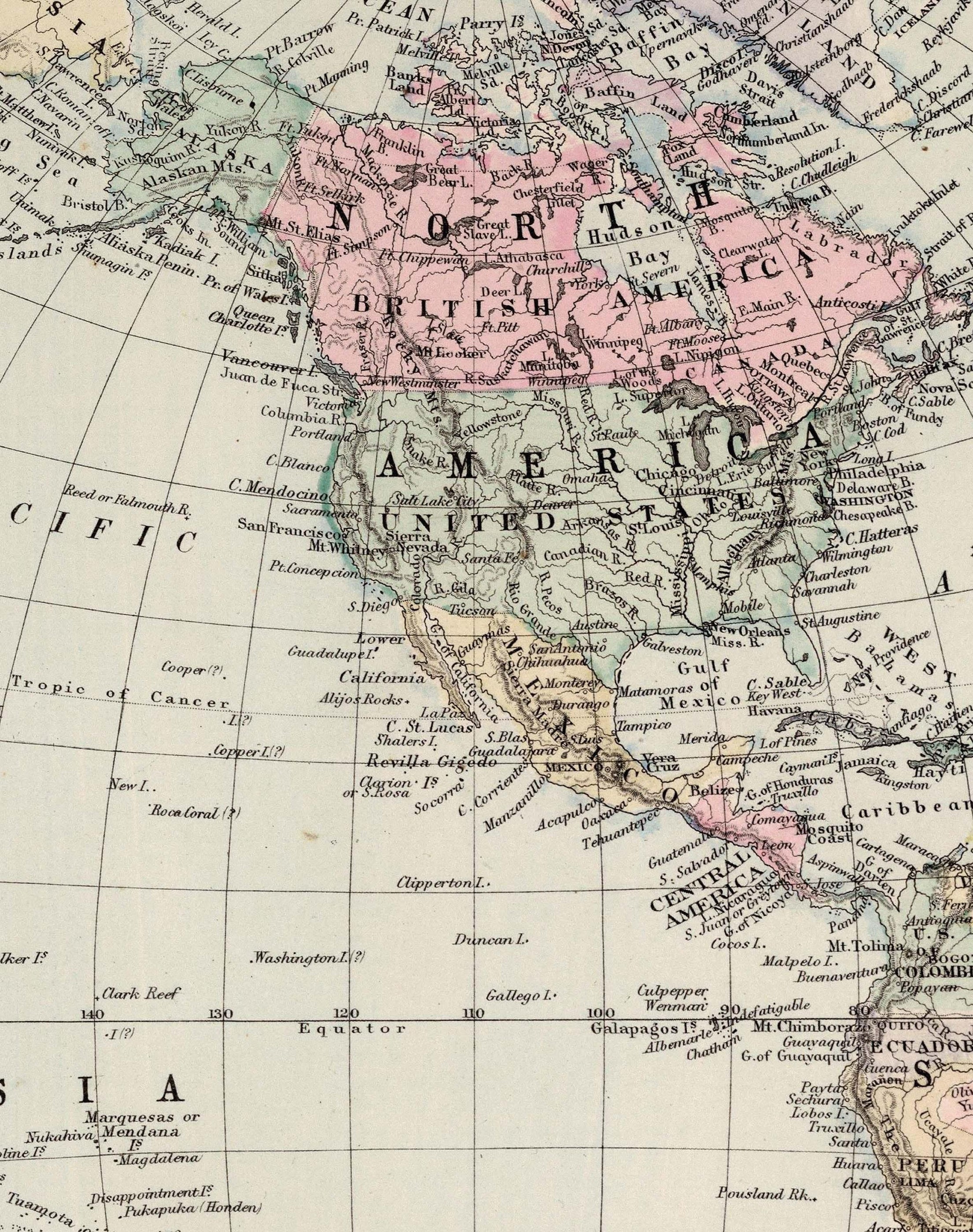 Mapa del Mundo 1879 - Lámina — Mappin