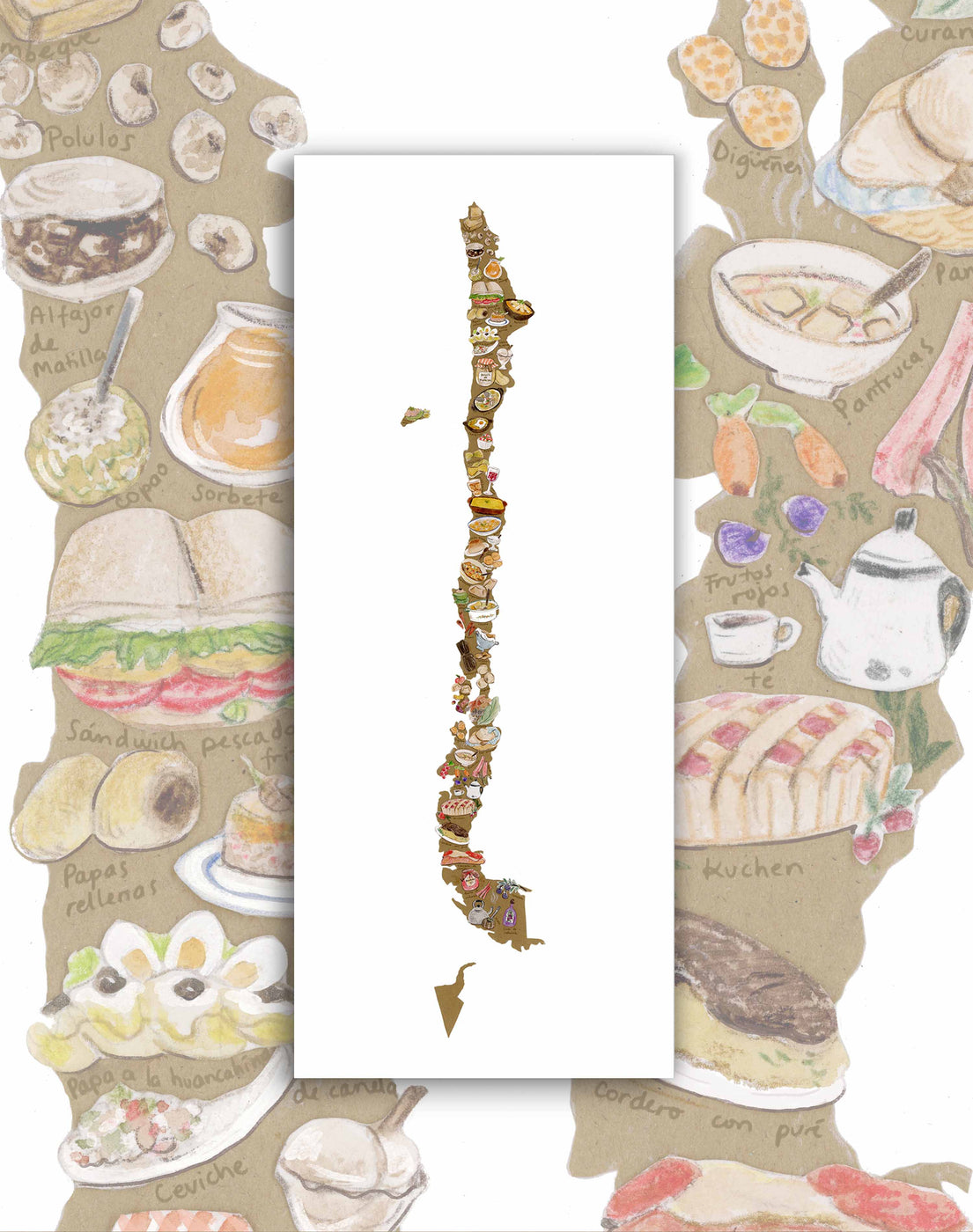 Mapa Gastronómico de Chile - Lámina — Mappin