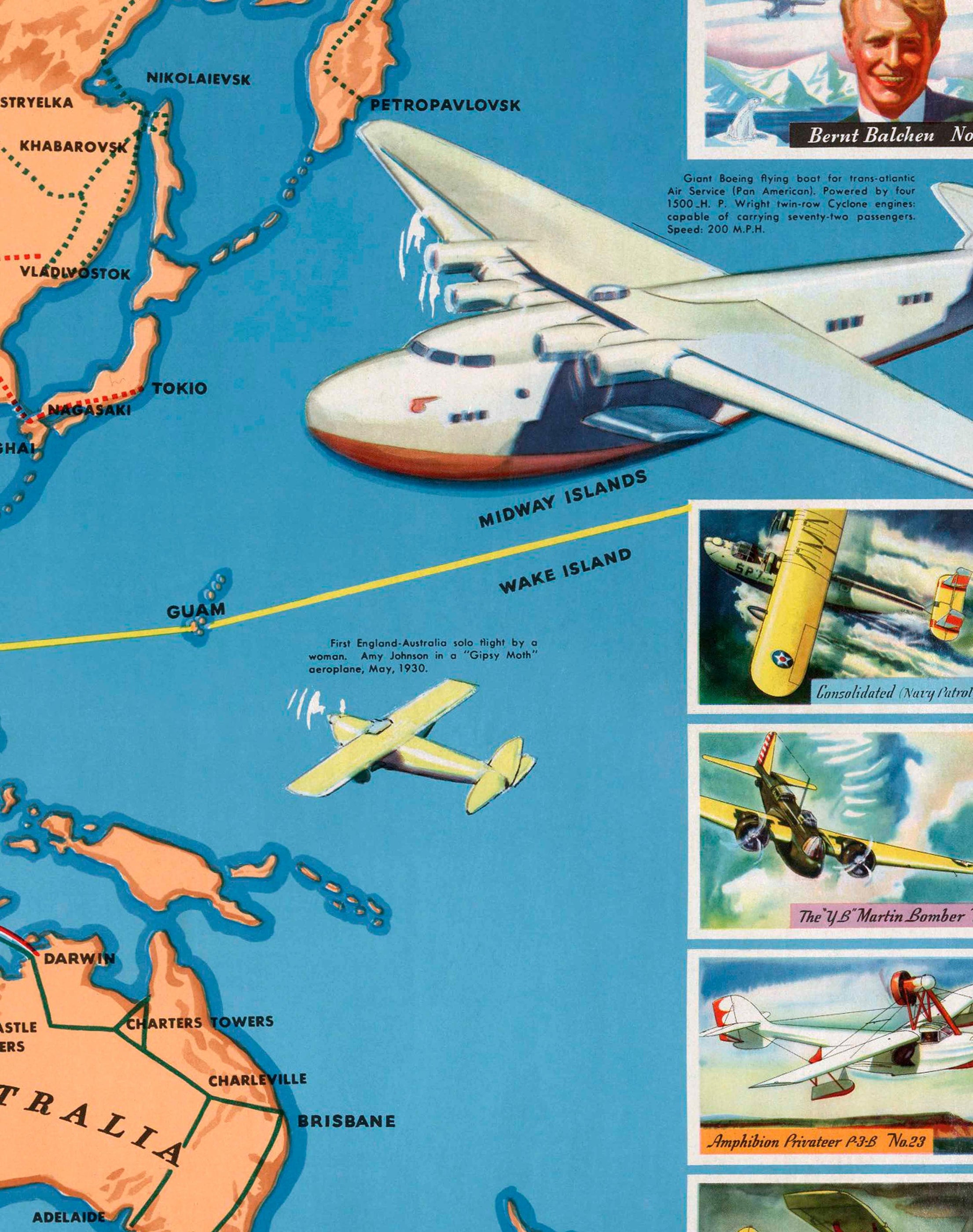 Mapa de la Aviación Mundial - Lámina — Mappin