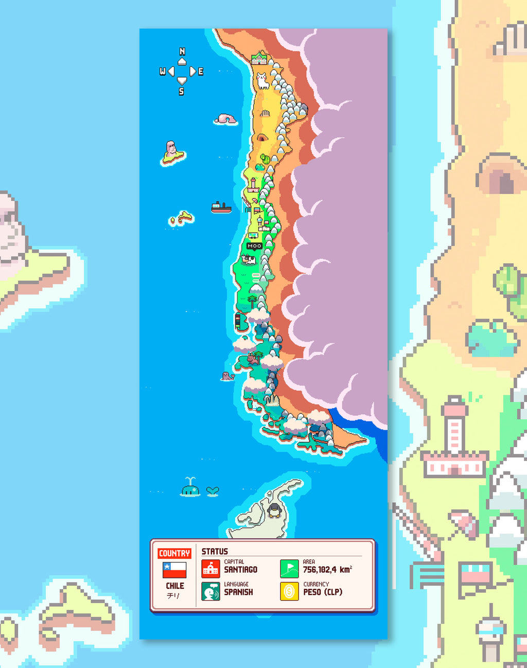 Mapas de Chile: Ilustrados — Mappin