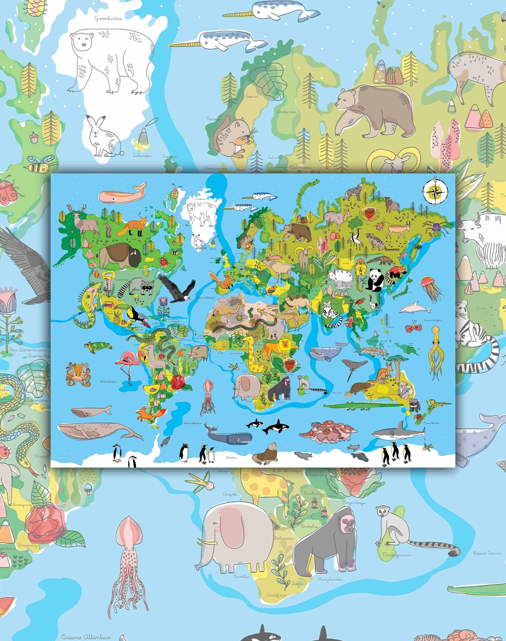 Children's World Map - Print — Mappin