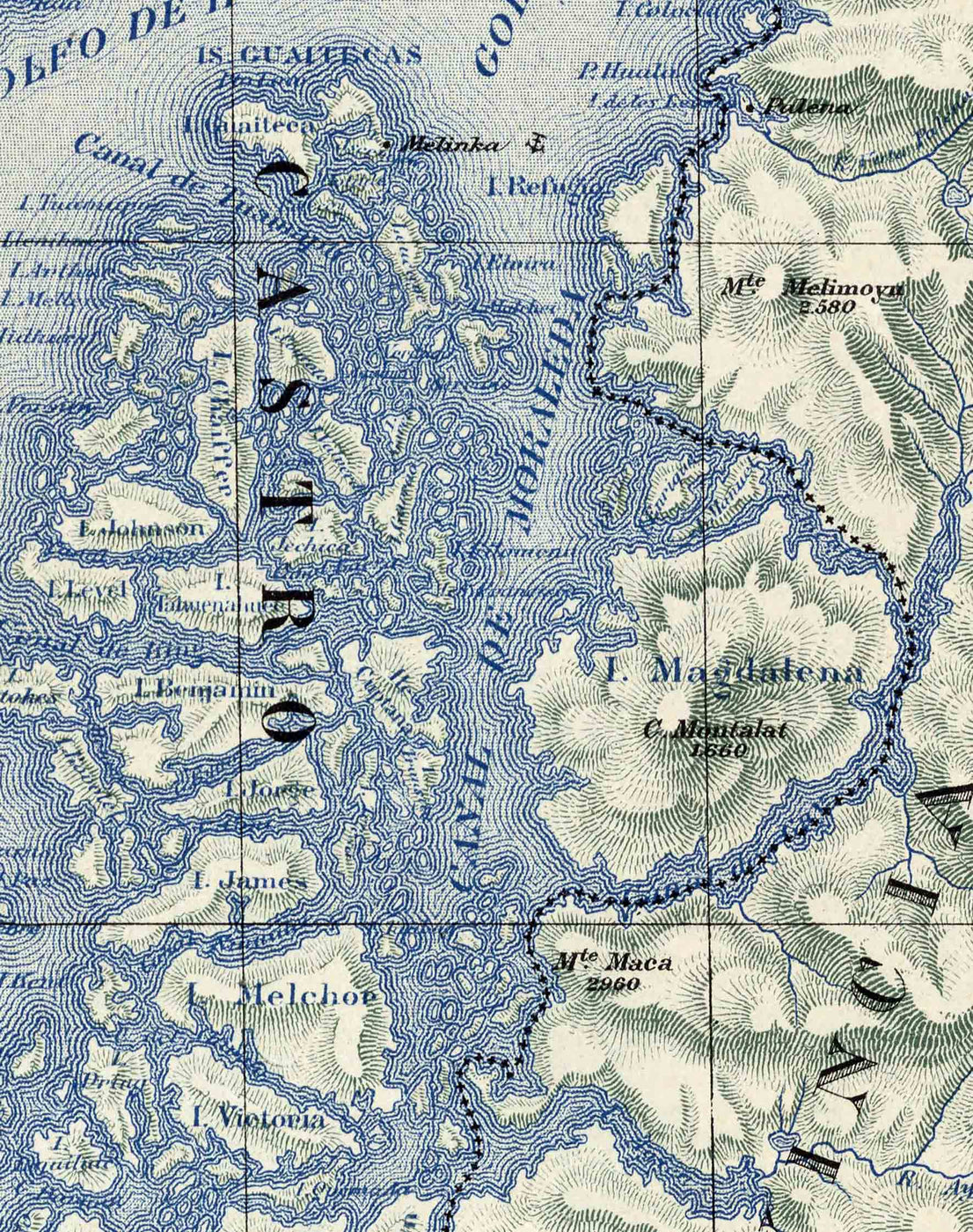Mapa de Chiloé en 1903 - Lámina — Mappin