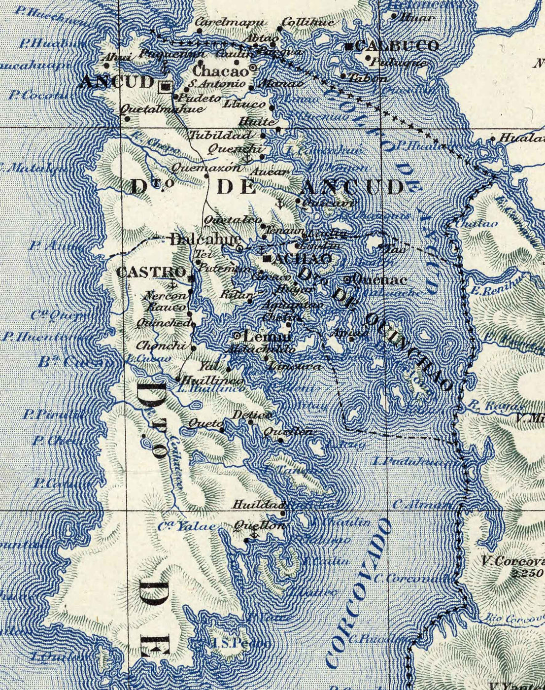 Mapa de Chiloé en 1903 - Lámina — Mappin