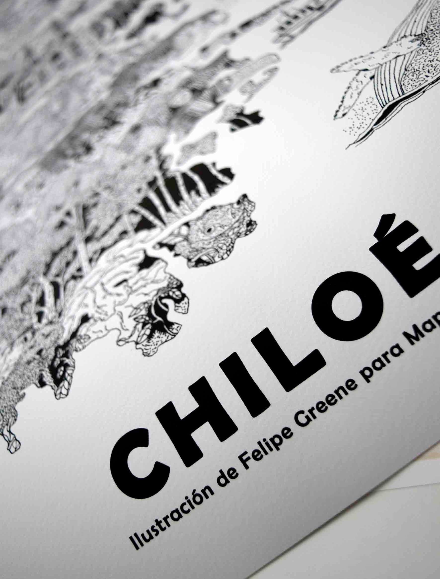 Mapa de Chiloé Ilustrado - Lámina — Mappin