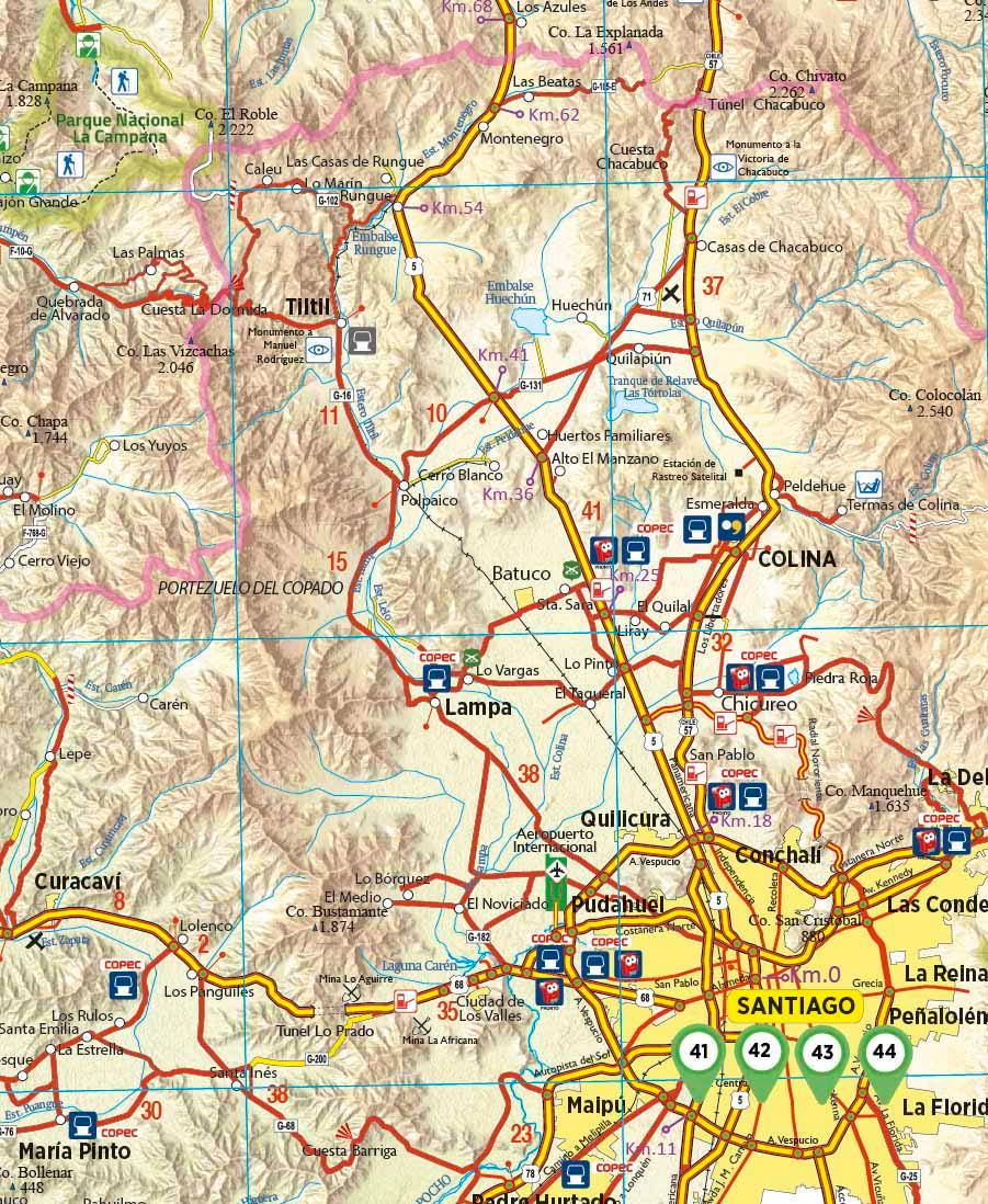 Central Zone - Chiletur Tourist Map – Mappin