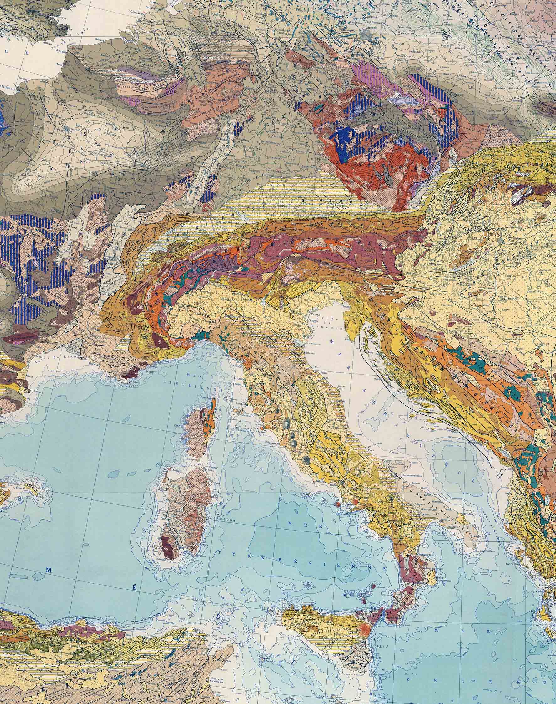 Geological Map of Europe - Print – Mappin