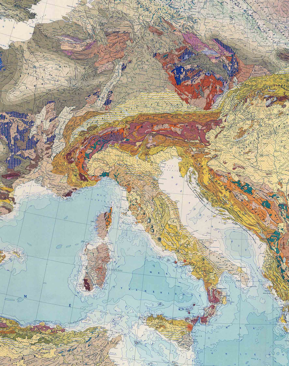 Geological Map of Europe - Print – Mappin