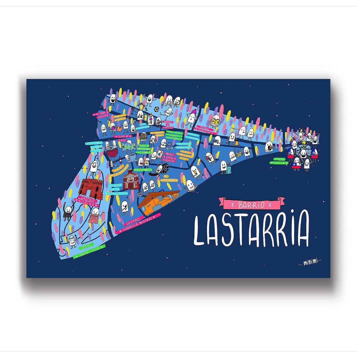 Mapa del Barrio Lastarria - Lámina — Mappin
