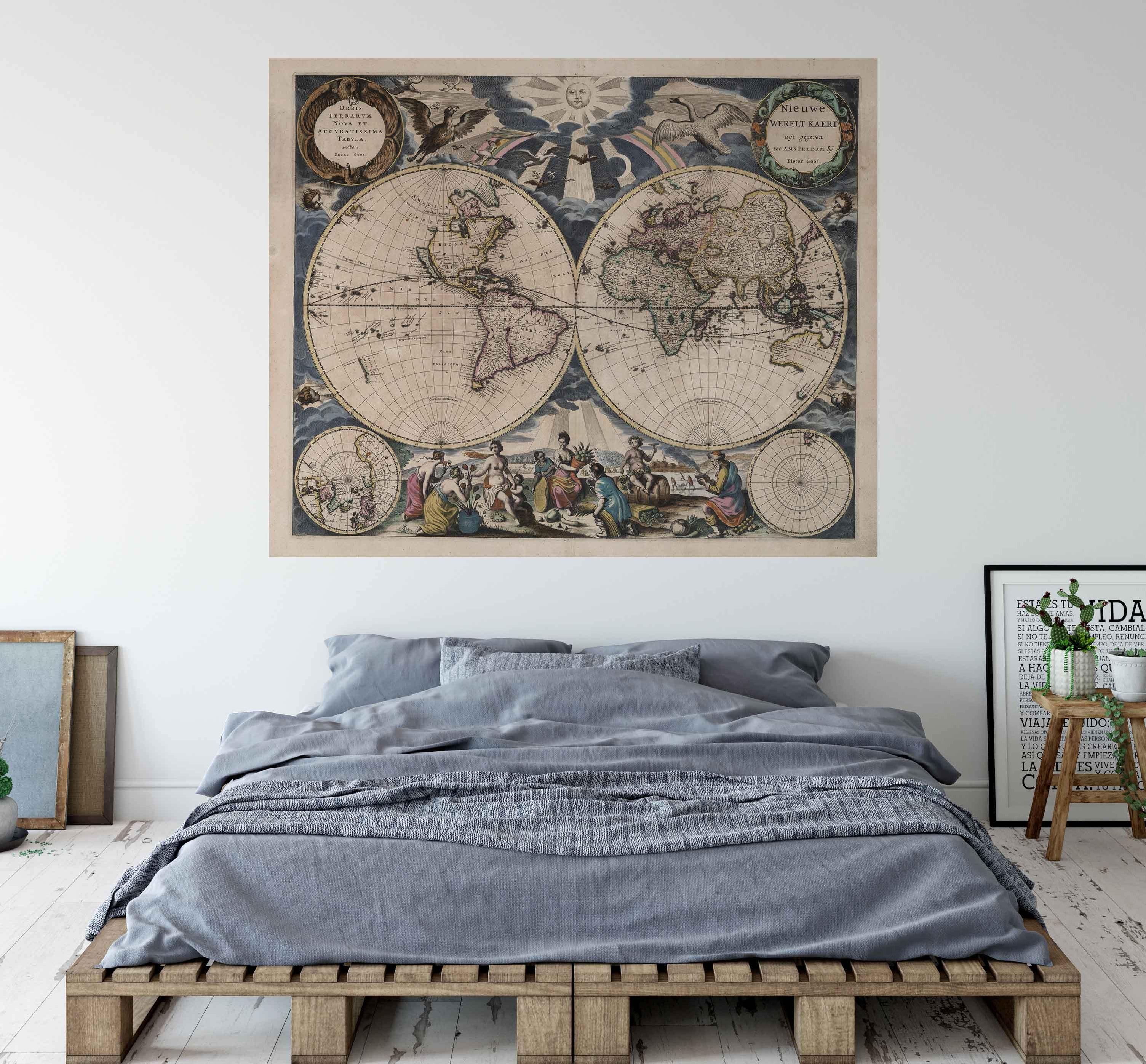 Mapa Mundi Tierra Nueva 1600 - Deco Mural — Mappin