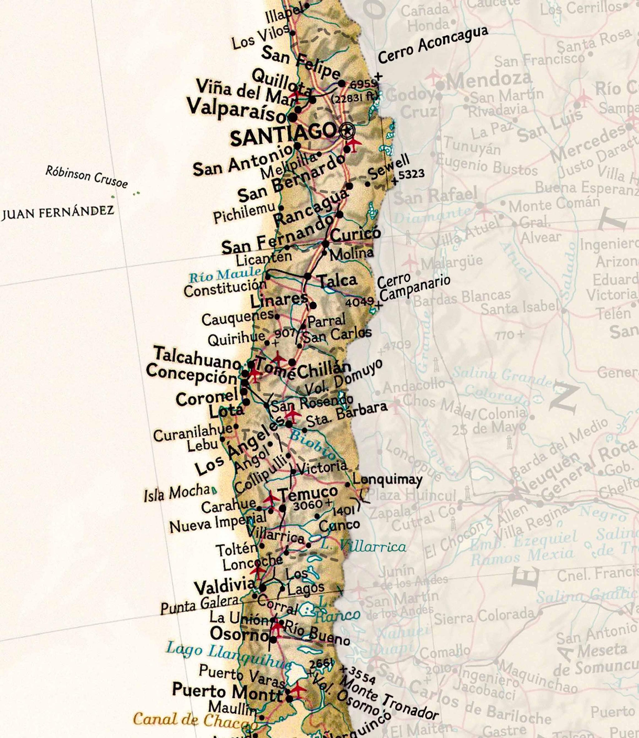 Mapas de Chile: Actualizados — Mappin