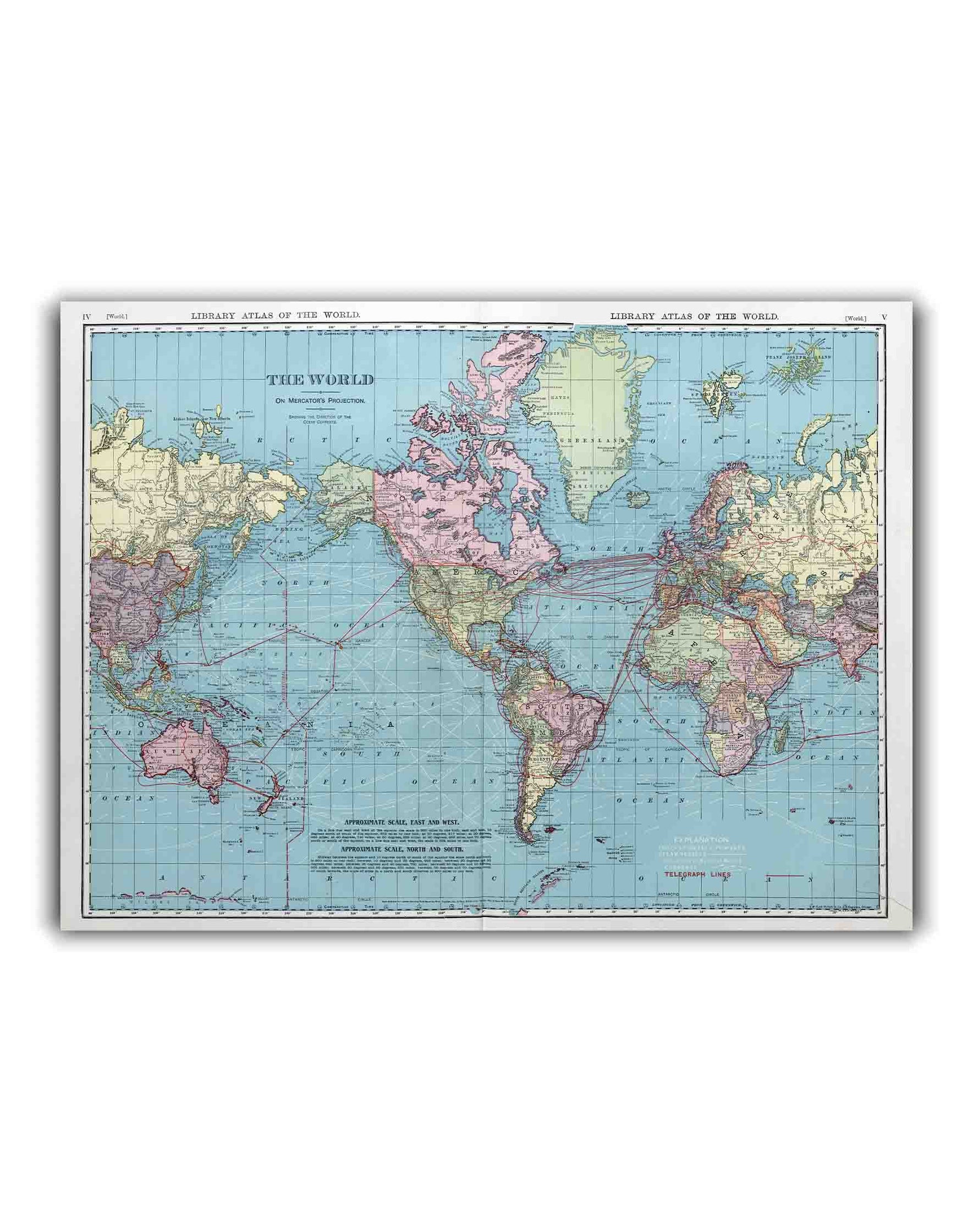Mapa Mundi de 1912 - Lámina — Mappin