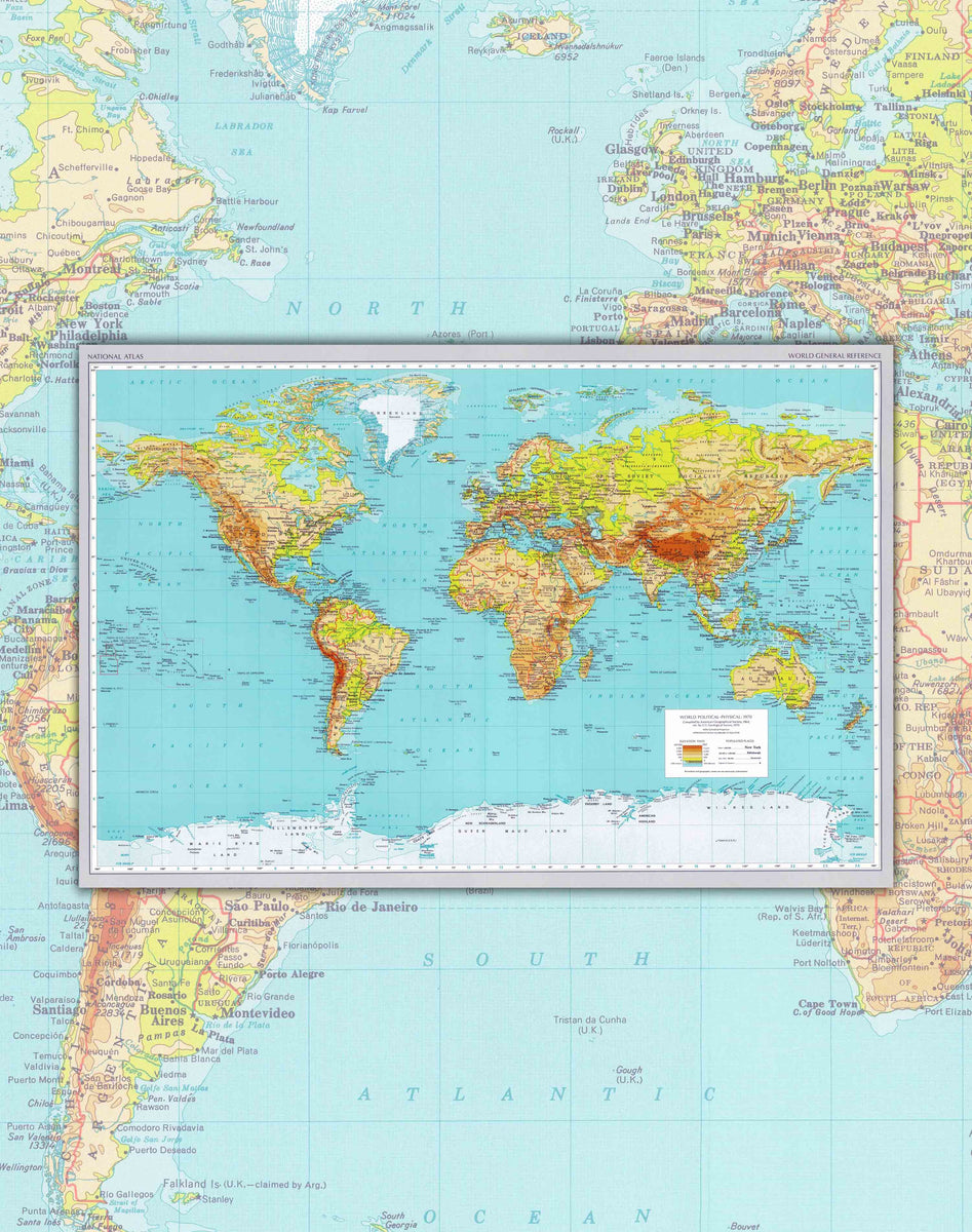World Map 1970 - Print – Mappin