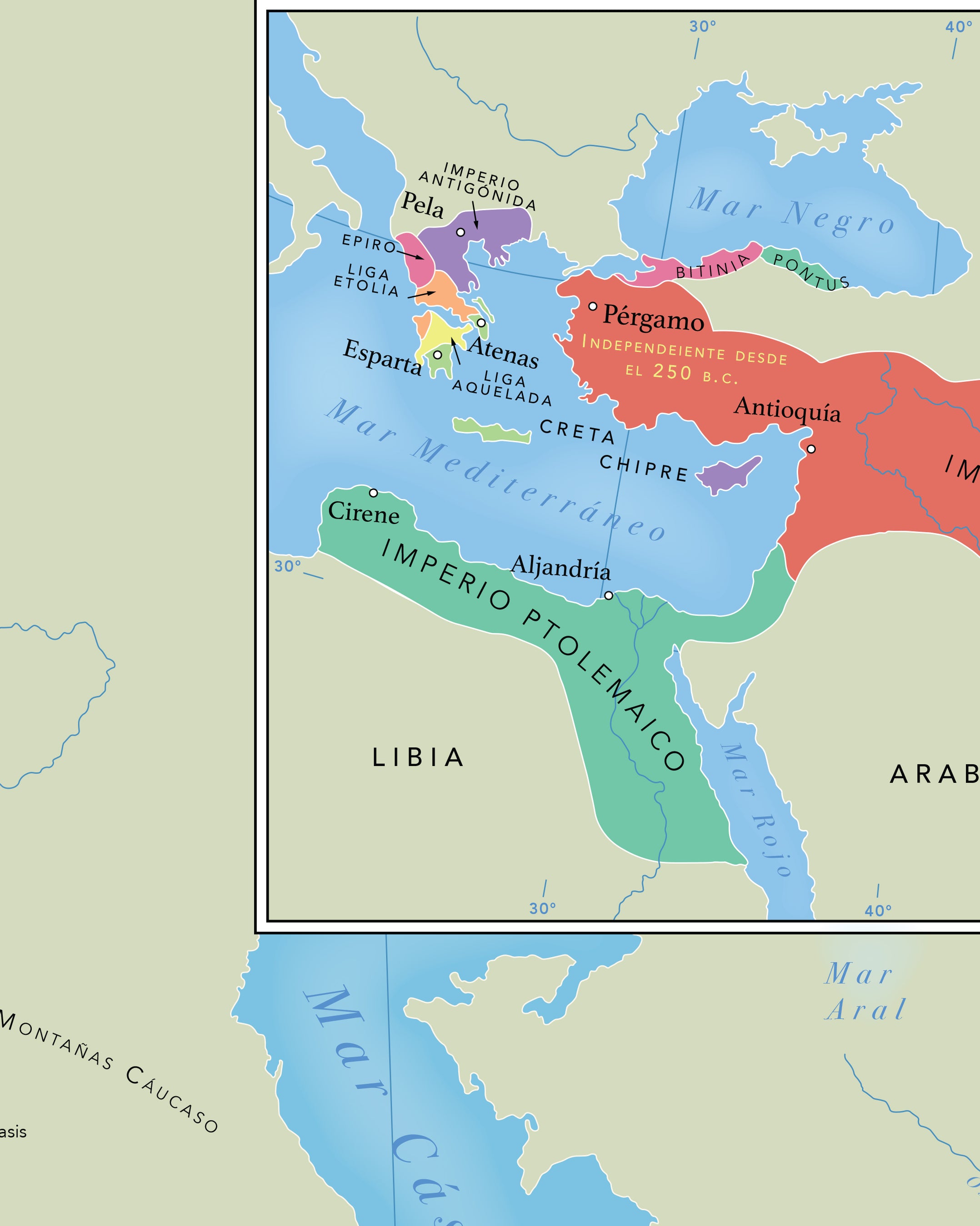 Mapa del Imperio de Alejandro Magno - Lámina — Mappin