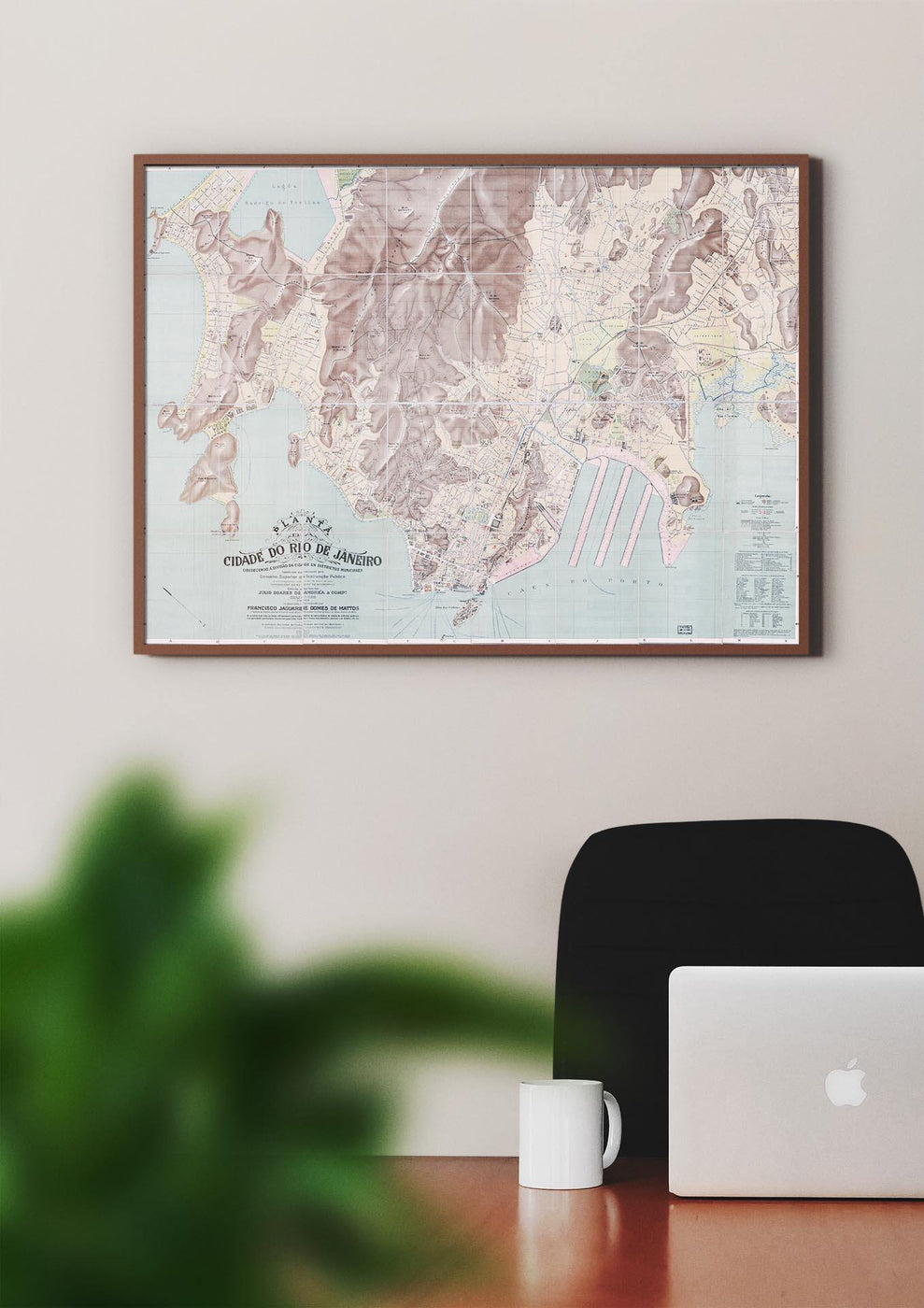 Mapa de Rio de Janeiro antiguo - Lámina — Mappin