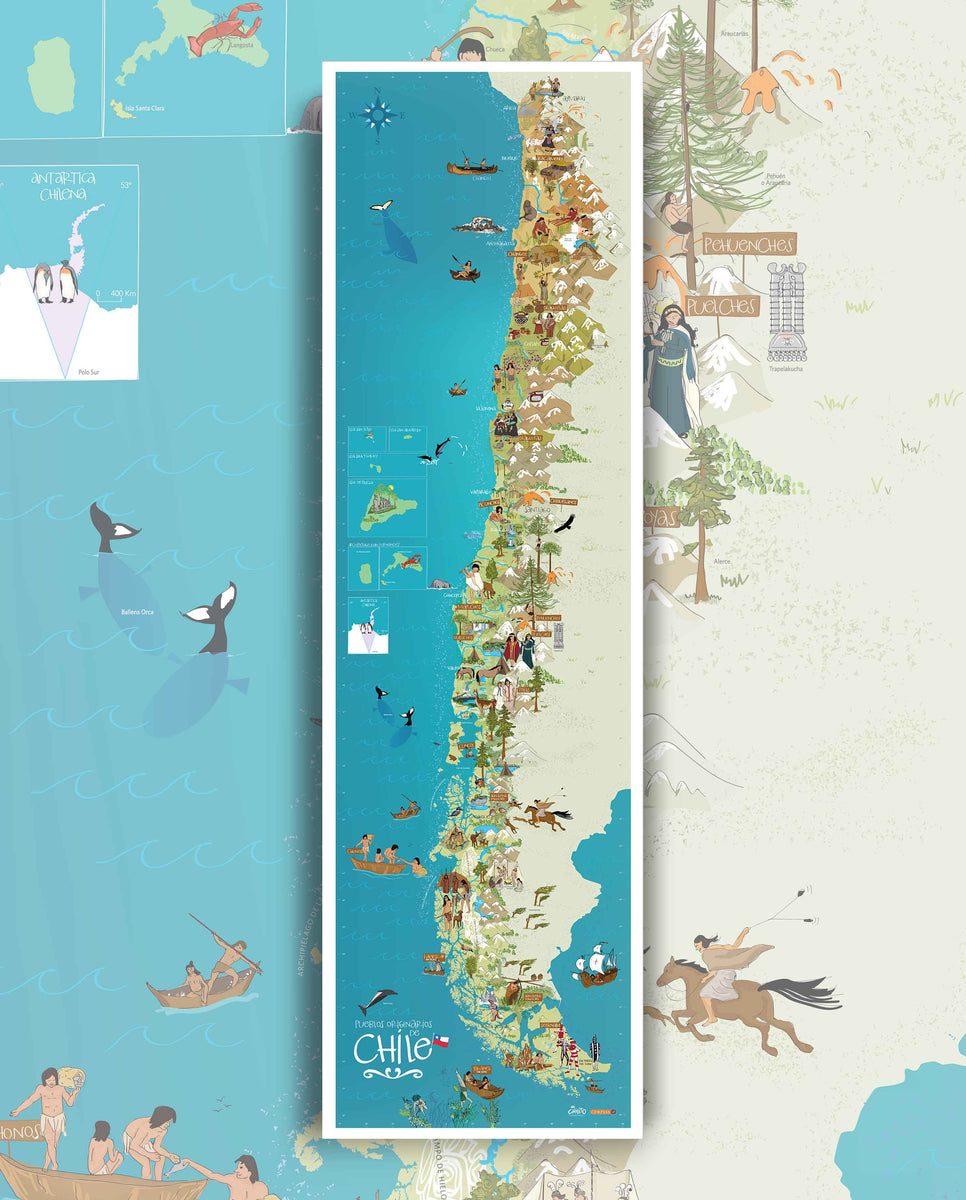 Original Peoples of Chile - Art Print – Mappin