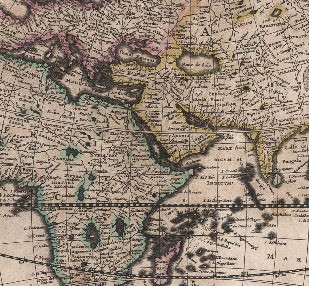 Mapa Mundi Tierra Nueva 1600 - Deco Mural — Mappin